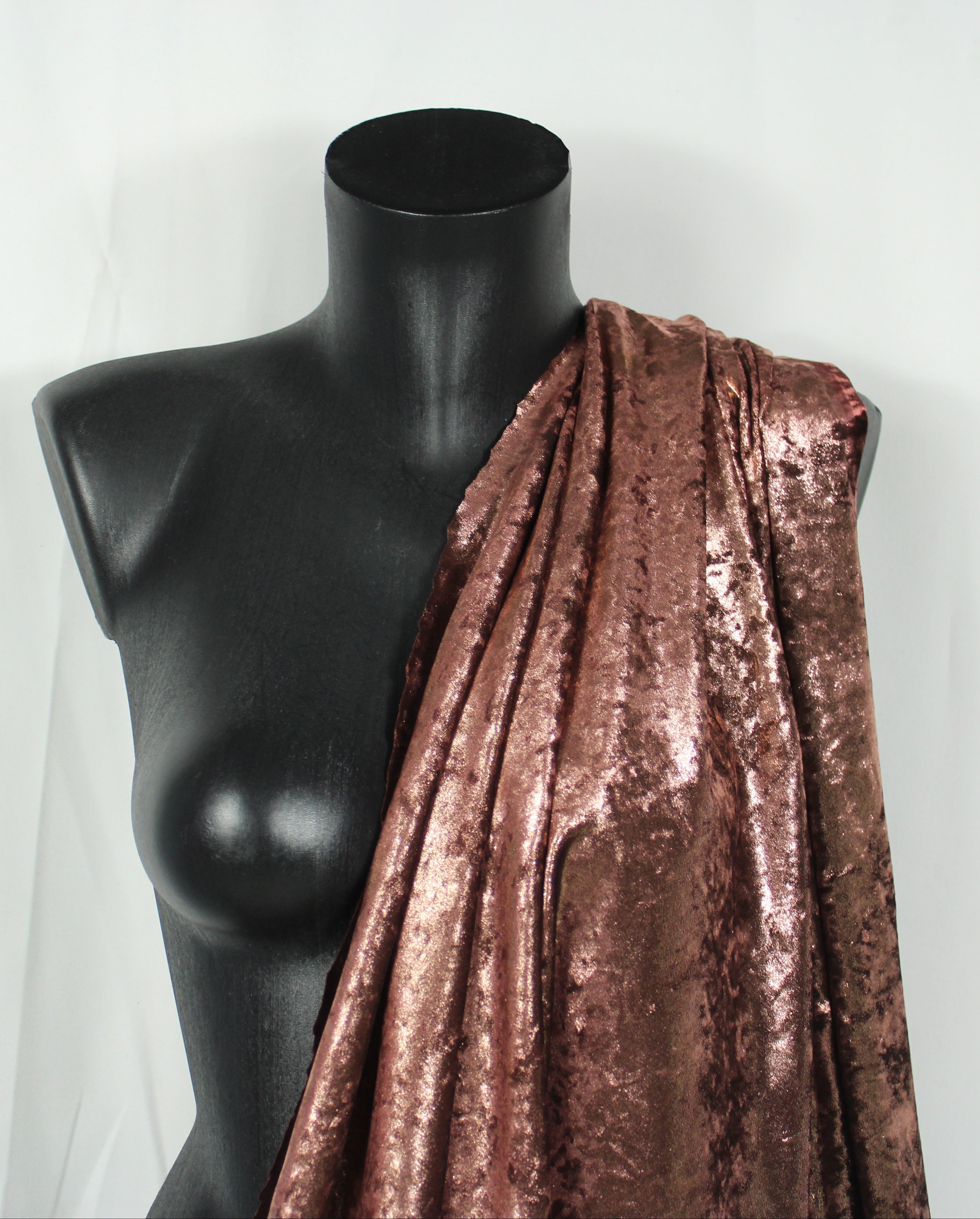 Tissu maille velours frappé - cuivre – So Tissus