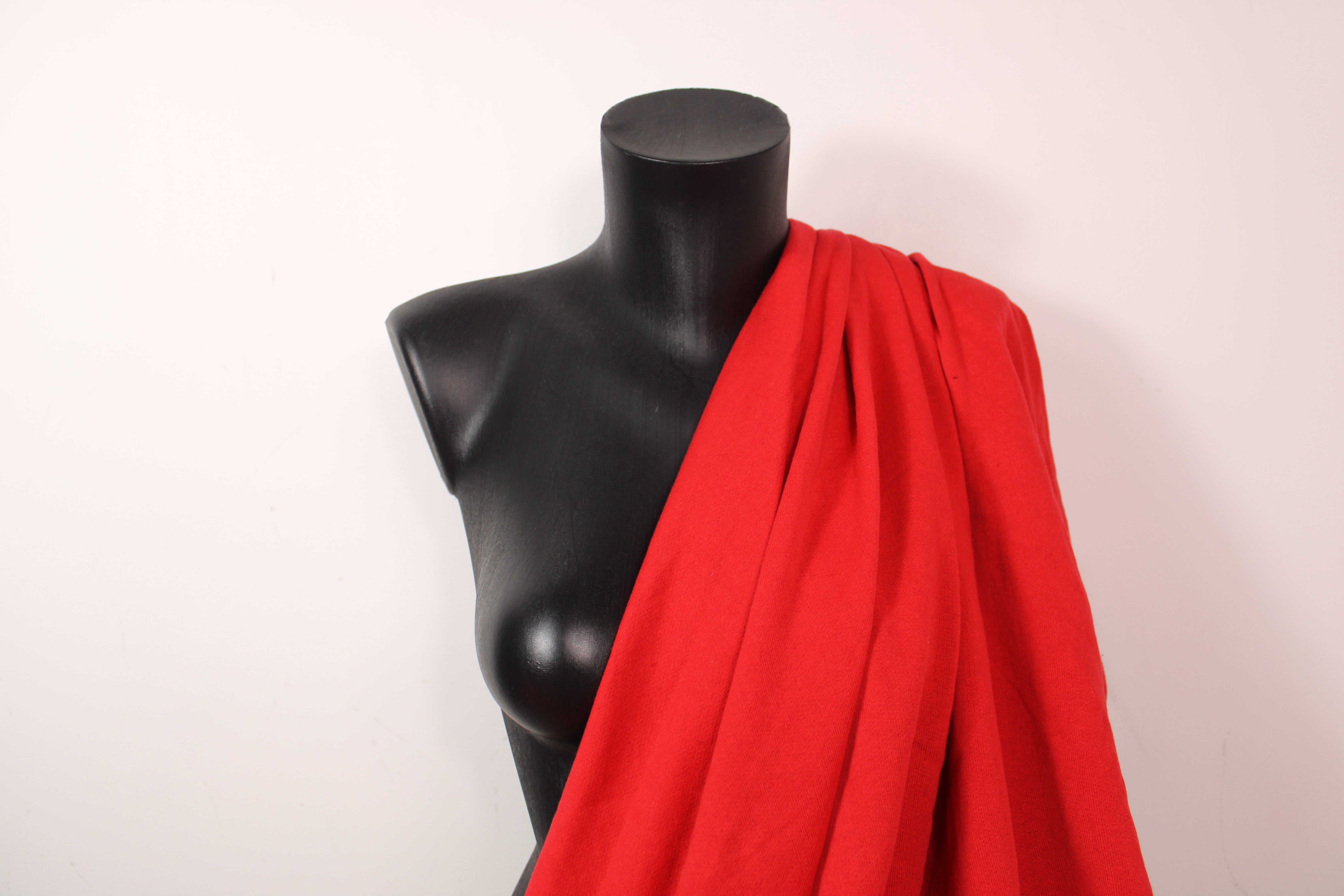 Tissu molleton fin - rouge – So Tissus