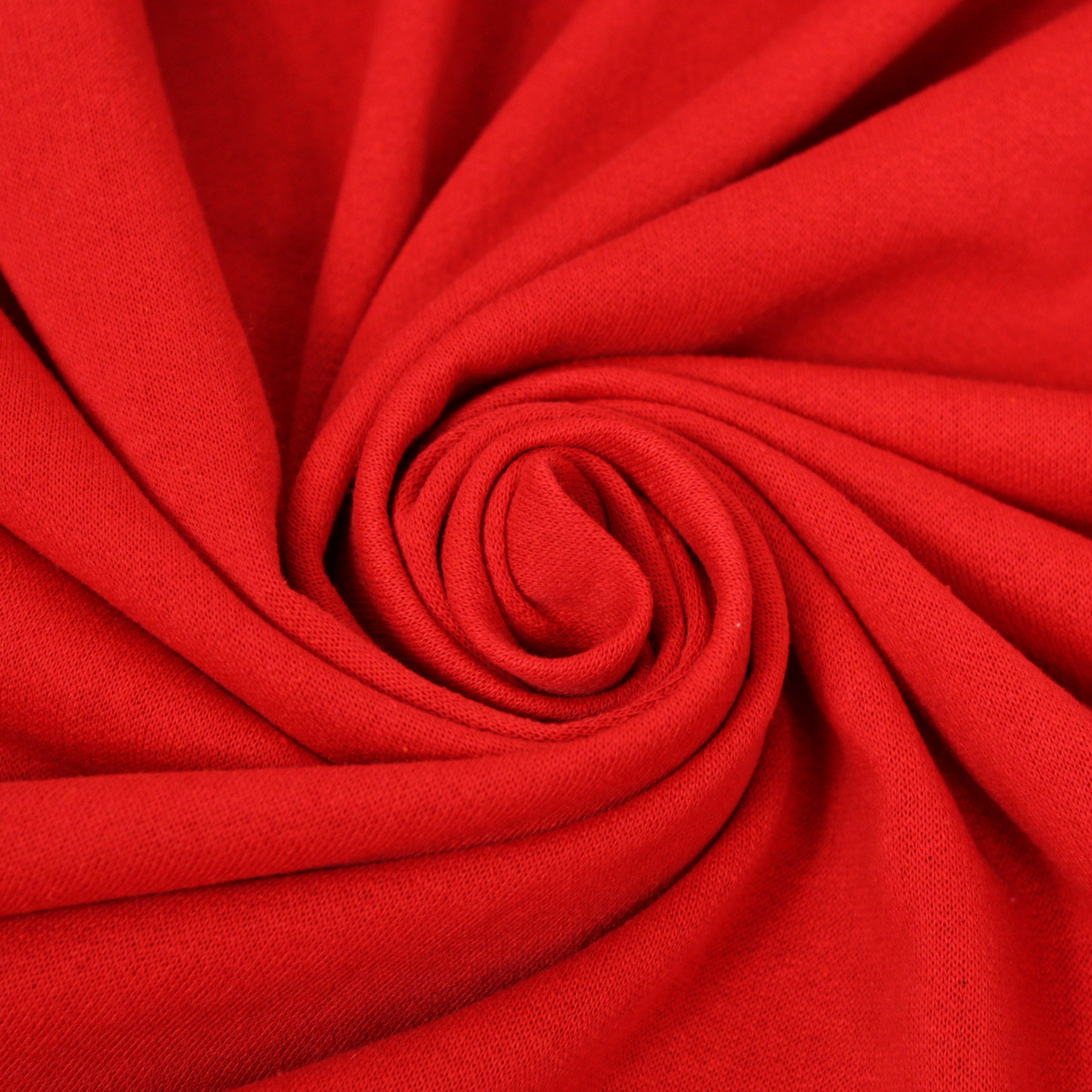 Tissu molleton fin - rouge – So Tissus