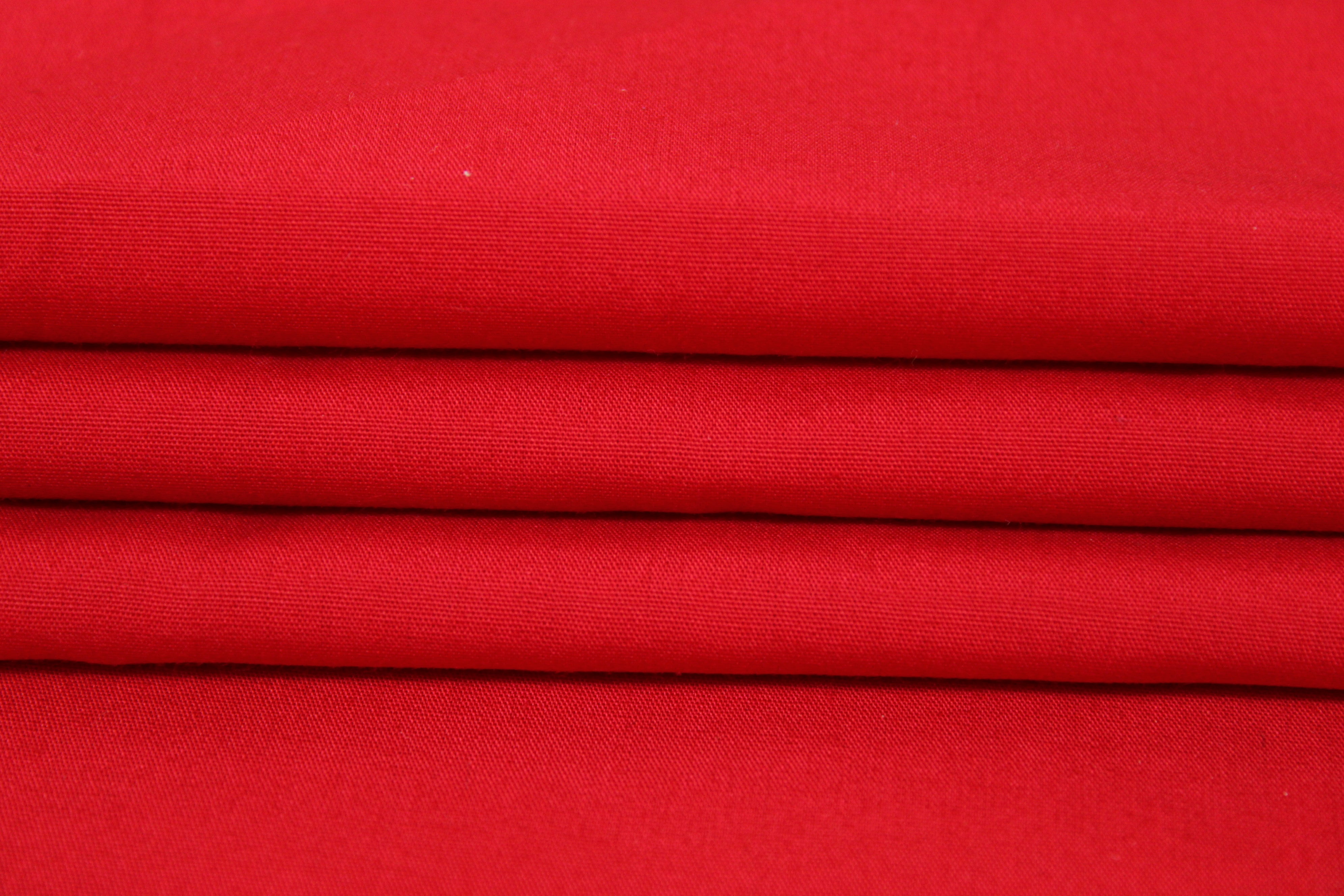 Tissu popeline coton - rouge – So Tissus