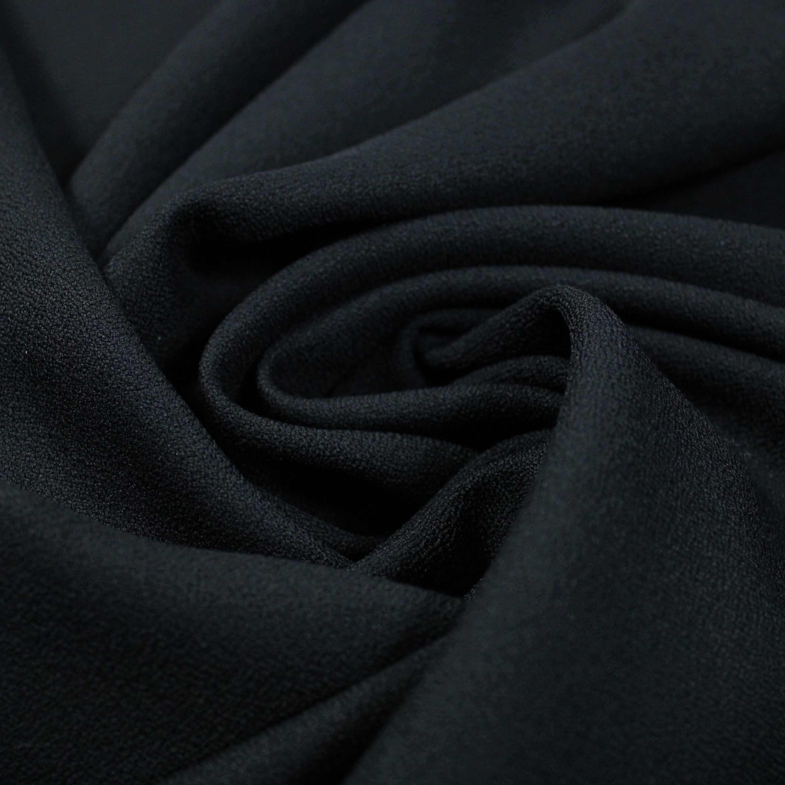 Tissu crêpe texturé - noir – So Tissus